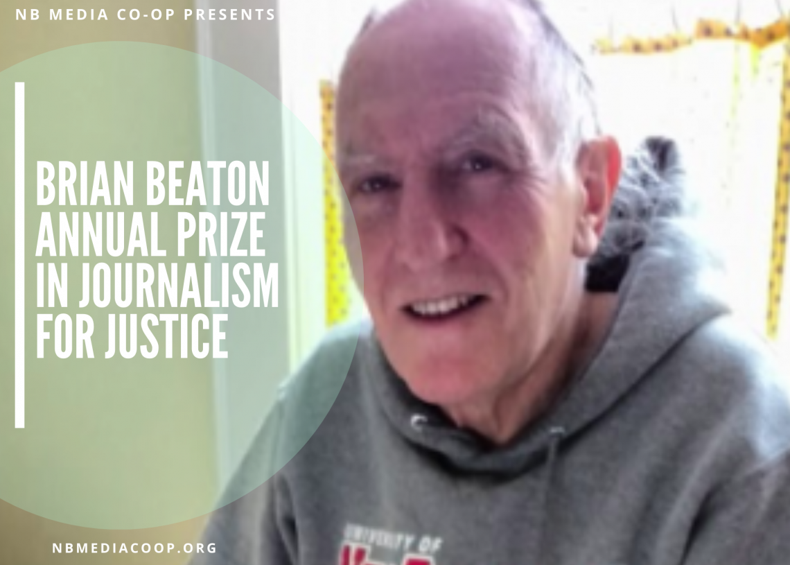 The inaugural recipient of the Brian Beaton Annual Prize in Journalism ...