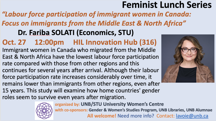 Feminist Lunch Series: “Labour force participation of immigrant women ...