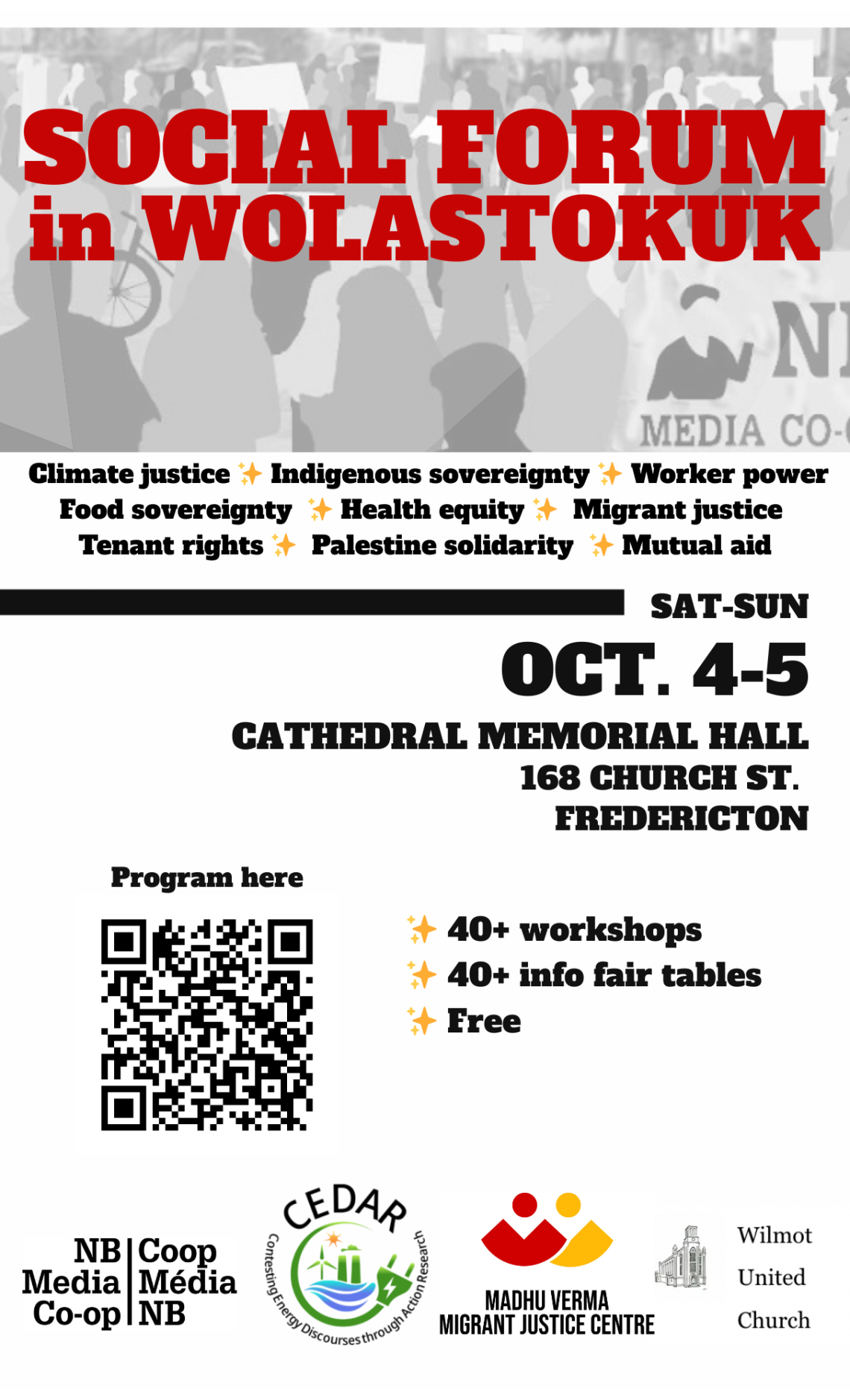Social Forum in Wolastokuk – NB Media Co-op